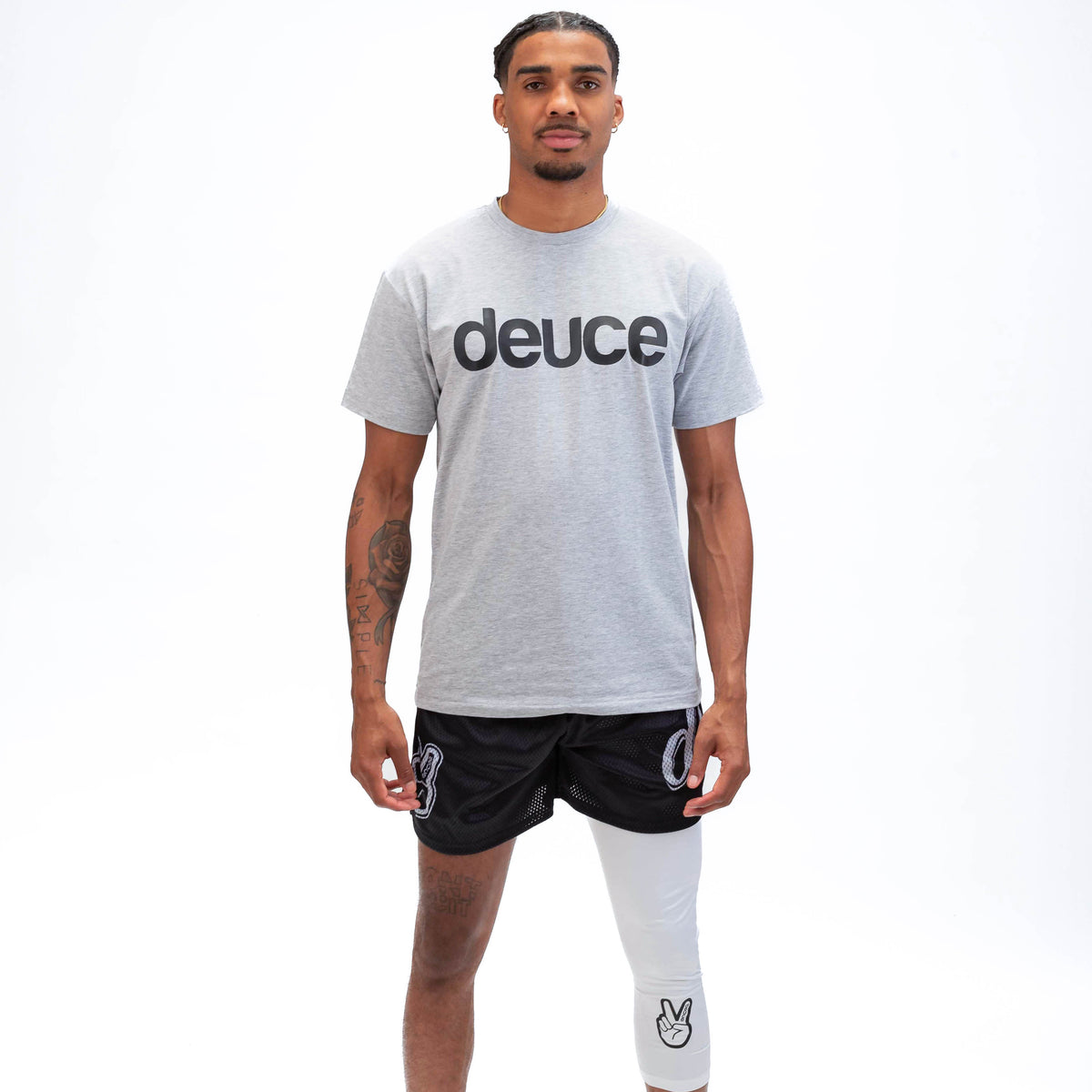 DEUCE LOGO TEE | Grey – Deuce Brand Australia